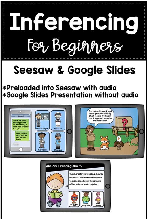 Inferencing For Beginners Inferencing Digital Task Cards Special Education Elementary