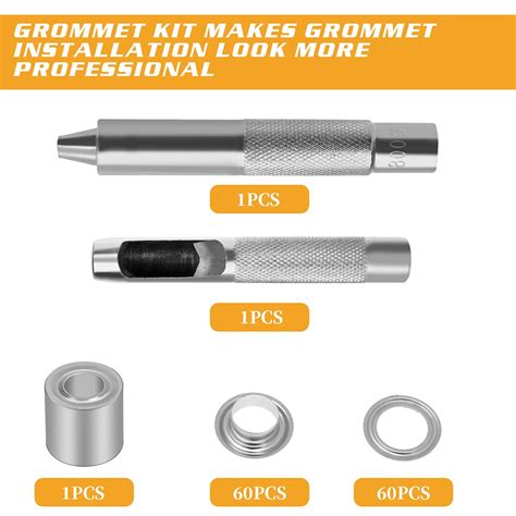 Grommet Kit Eyelet 60 Sets Grommets Eyelets Washer Vicedeal