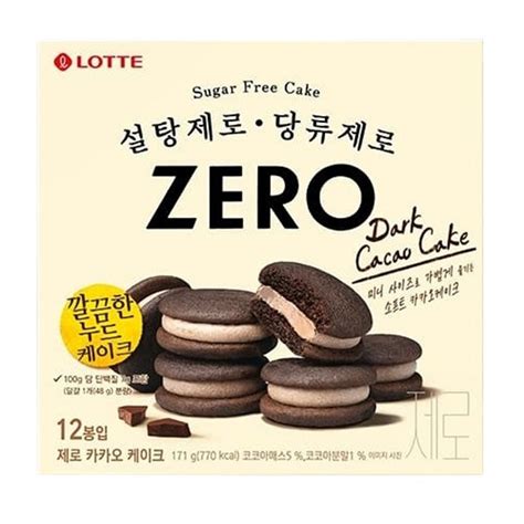 롯데제과 제로 카카오 케이크 171g 8입 홈플러스 택배배송