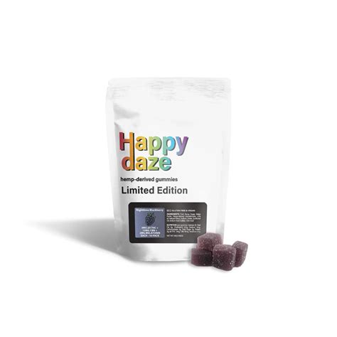 Delta 9 Thc 30mg Night Time Blackberry Gummies With Cbn Melatonin 10