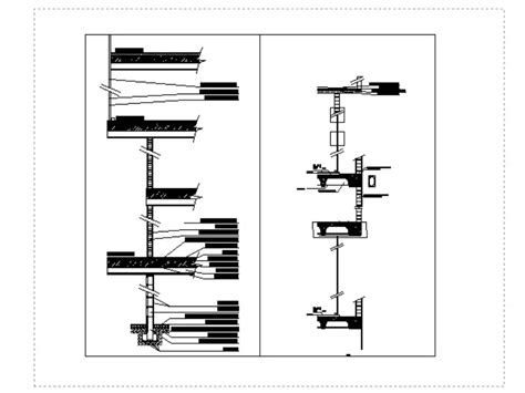 Corte Constructivo De Borde Con Losa Colaborante En AutoCAD Librería CAD