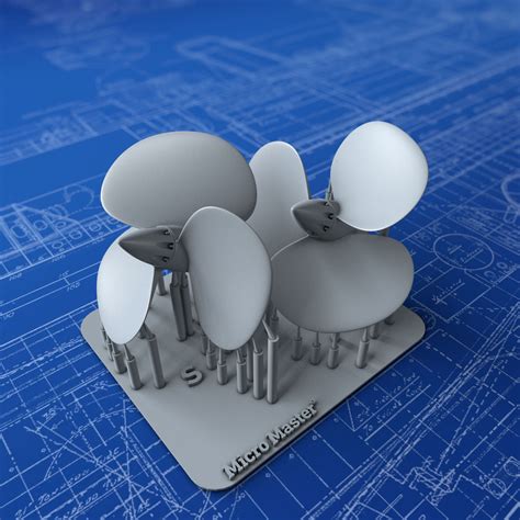 1144 Royal Navy Tribal Class Propellers X2 Micro Master 3d Printed