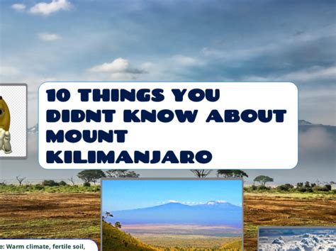 10 Things You Didnt Know About Mount Kilimanjaro Mindomo Mind Map