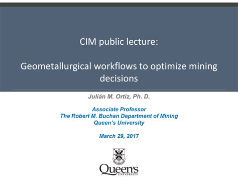 PDF Geometallurgical Workflows To Optimize Mining Decisions