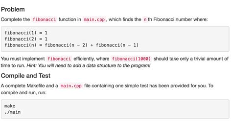 Solved Problem Complete The Fibonacci Function In Main Cpp Chegg