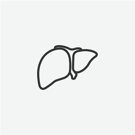 icono de vector de hígado signo de hígado símbolo de vector aislado médico para aplicaciones
