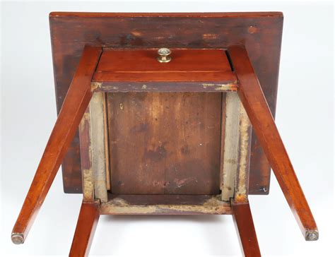 American Federal Cherry Splay Leg One Drawer Stand 19th Century