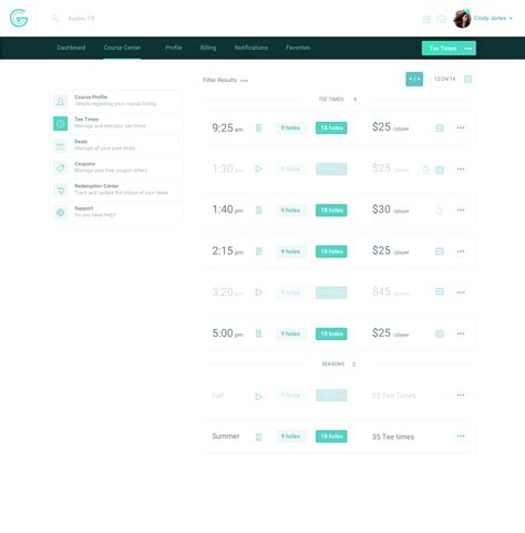 Dribbble Coursecenter Teetimespng By Charles Haggas