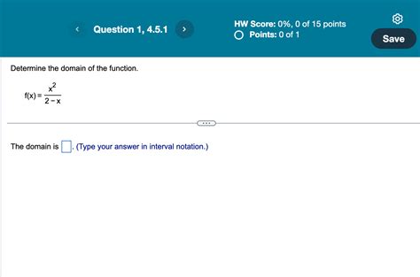 Solved Determine The Domain Of The Function F X 2−xx2 The