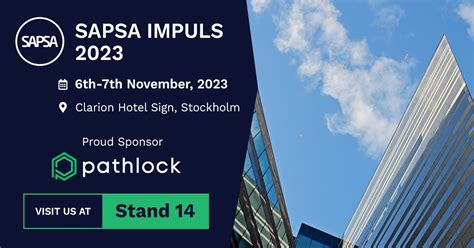 Join Us At Sapsa Impuls In Stockholm Pathlock Posted On The Topic Linkedin