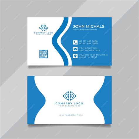 Carte De Visite Corporate Design Vecteur Premium