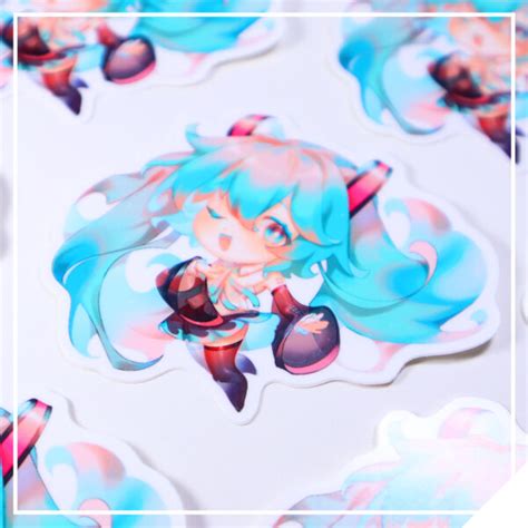 Miku Vinyl Sticker Shannanigans Cafe