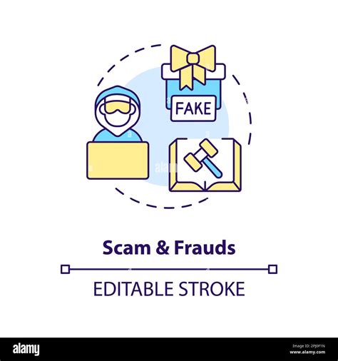 Scam And Frauds Concept Icon Stock Vector Image And Art Alamy