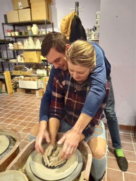 Noblesville Creates Couples Clay Wheel Lesson