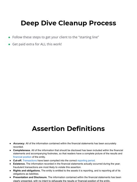 cleanup process pdf pdf balance sheet financial statement