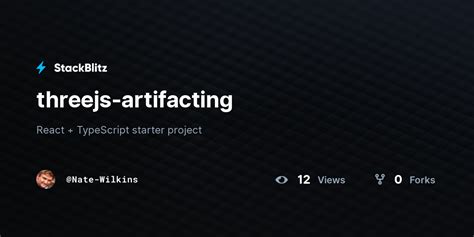 Threejs Artifacting Stackblitz