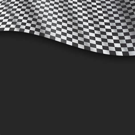 Premium Vector Realistic Checkered Racing Flag Blank Background