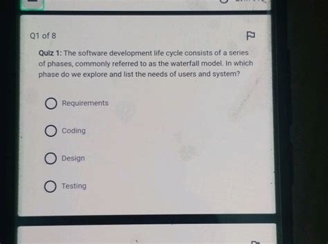 Q Of Quiz The Software Development Life Studyx