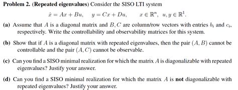 Solved This Is Problem 172 In Linear Systems Theory By Joao