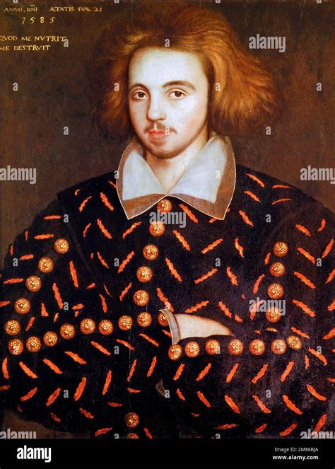 Christopher Marlowe Supposed Portrait Of Christopher Kit Marlowe 1564 1593 Anonymous Oil