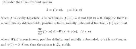 Solved Consider The Time Invariant System X˙fxuyhxu