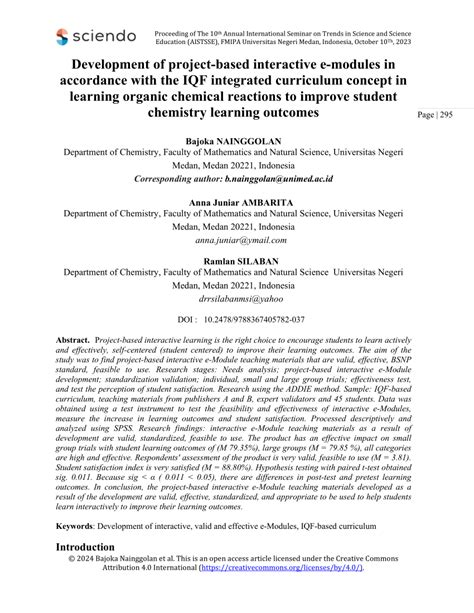 pdf development of project based interactive e modules in accordance