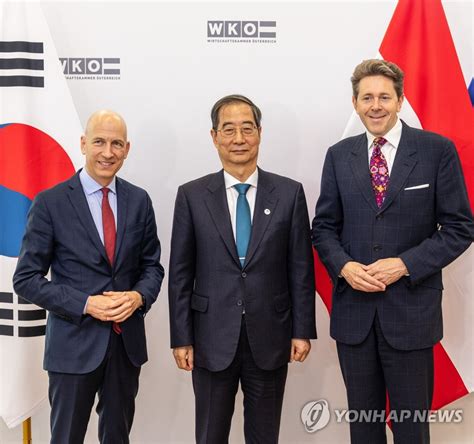 오스트리아 경제인과 간담회 참석한 한덕수 국무총리 연합뉴스