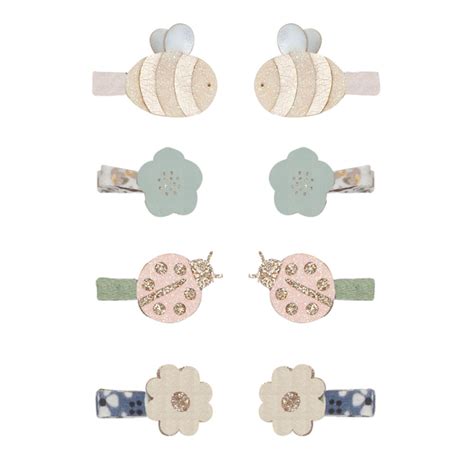 Mimi Lula SS24鬱金香花季蜜蜂瓢蟲迷你髮夾 8入 誠品線上