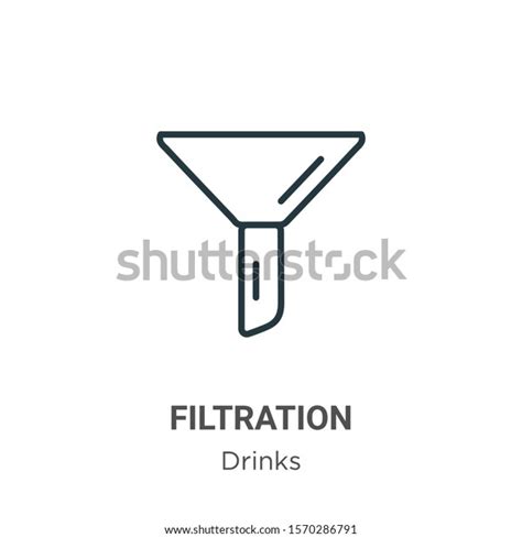 Filtration Outline Vector Icon Thin Line Stock Vector Royalty Free