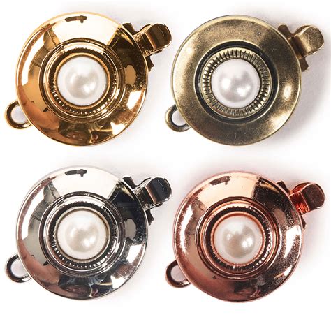 Premium K Gold Disc Pearl Clasp For Elegant Diy Jewelry