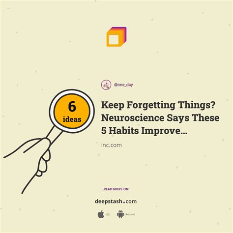 Keep Forgetting Things Neuroscience Says These 5 Habits Improve Memory