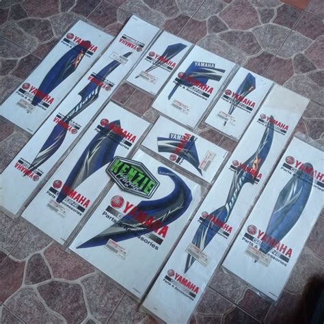 Jual Stiker Striping Jupiter MX CW Biru Hitam 2006 2S6 Original Yamaha