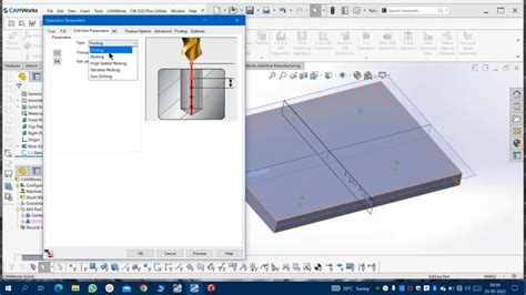 Drilling In Solidworks Cam Camworks Cnc Vmc Cam Cad Cadcam Youtube