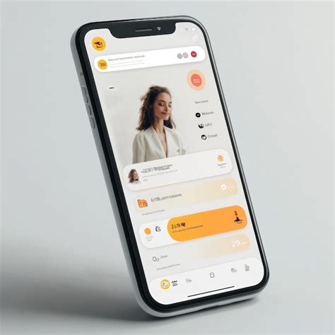 Smartphone App Interface With User Profile And Notifications Premium Ai Generated Image