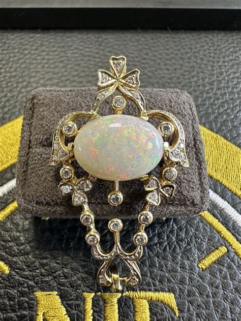 Opal And Diamond Brooch Nicks Jewellery Essex Ltd