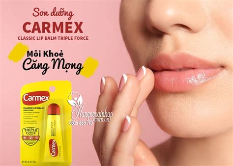 Son Dưỡng Carmex Classic Lip Balm Triple Force Tuýp 10g