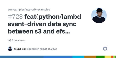 feat python lambda event driven data sync between s3 and efs example