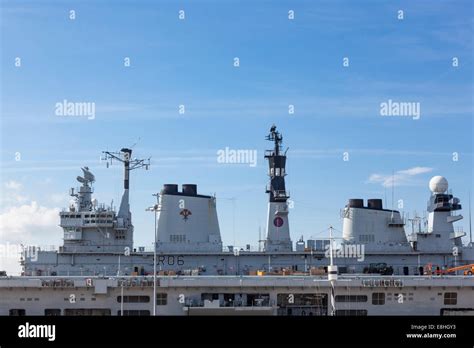 Newly Decommissioned Hms Illustrious R06 An Invincible Class Light Aircraft Carrier In Dock At