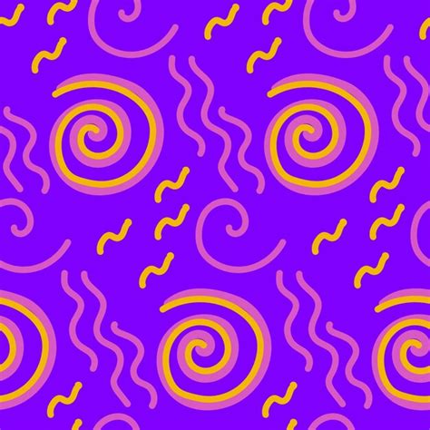 Premium Vector Seamless Pattern Squiggle Scribble In 90s Style Bright