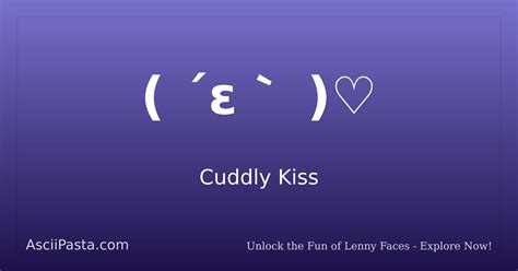 Ascii Pasta Cuddly Kiss Text Face ´ε` ♡ Copy Kissing Emoticon
