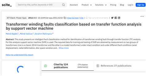 transformer winding faults classification based on transfer function