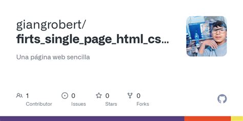 Github Giangrobert Firts Single Page Html Css Js Una P Gina Web Sencilla