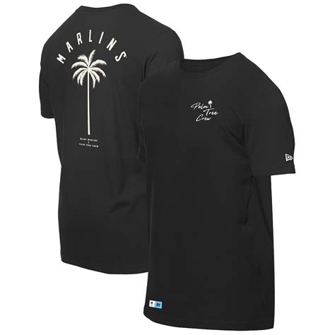 Mens Miami Marlins New Era Black Palm Tree Crew X Mlb T Shirt