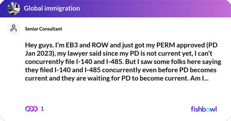 Hey Guys Im EB3 And ROW And Just Got My PERM App Fishbowl