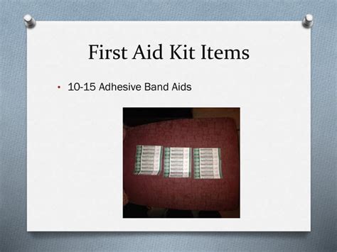 First Aid Kit Assignment Ppt