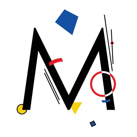 Capital Letter M Made Up Of Simple Geometric Shapes In Suprematism Style 16968568 Vector Art At