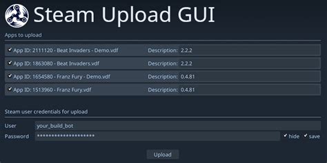 GitHub RPicster Steam Upload GUI