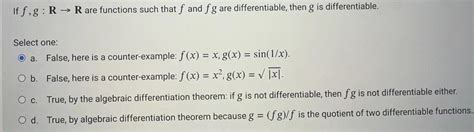 If F G RR Are Functions Such That F And Fg Are Chegg
