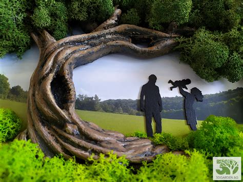 Картина от мъх Дървото на щастието 3d Garden