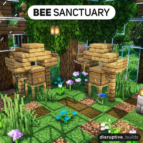 Heres An Enclosed Bee Sanctuary I Created R Minecraftbuilds In 2023 Minecraft Farm